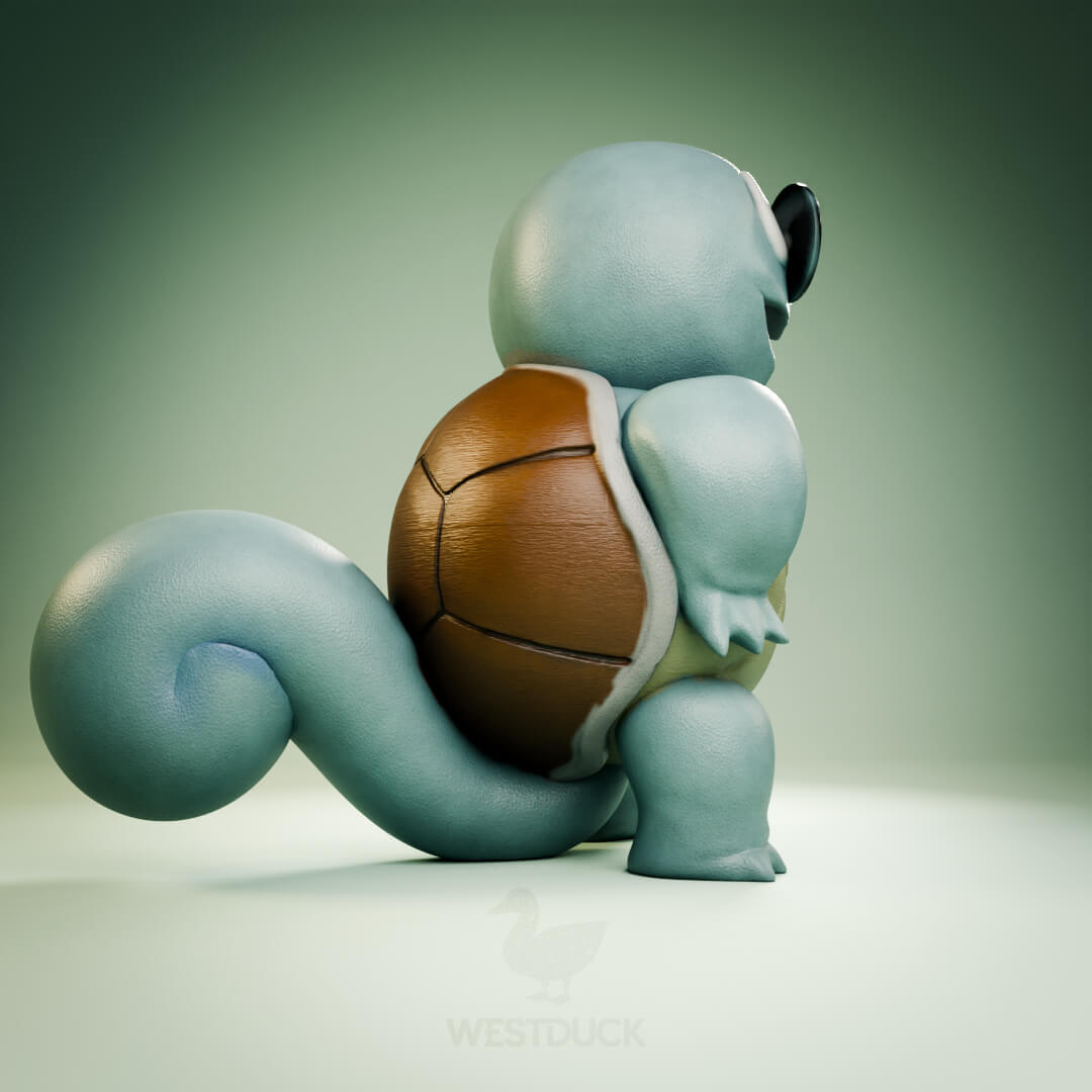 Squirtle Squad 1 - Pokemon Anime Free 3D Model by WestDuck