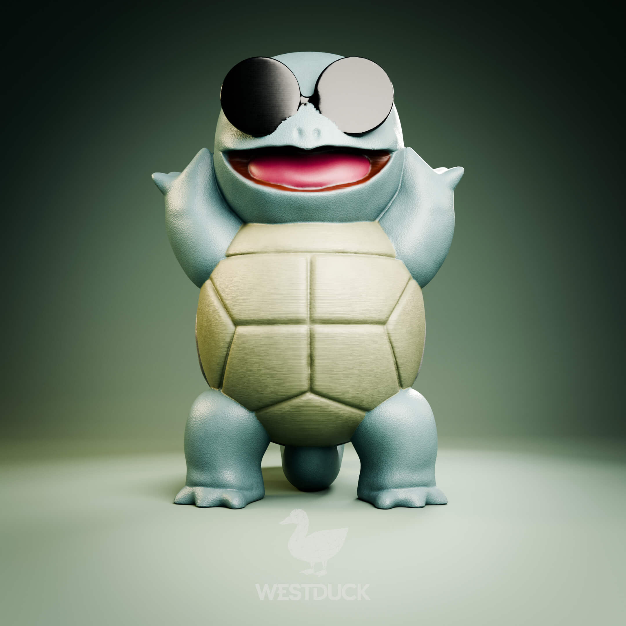 Squirtle Squad 2- Pokemon Anime Free 3D Model by WestDuck