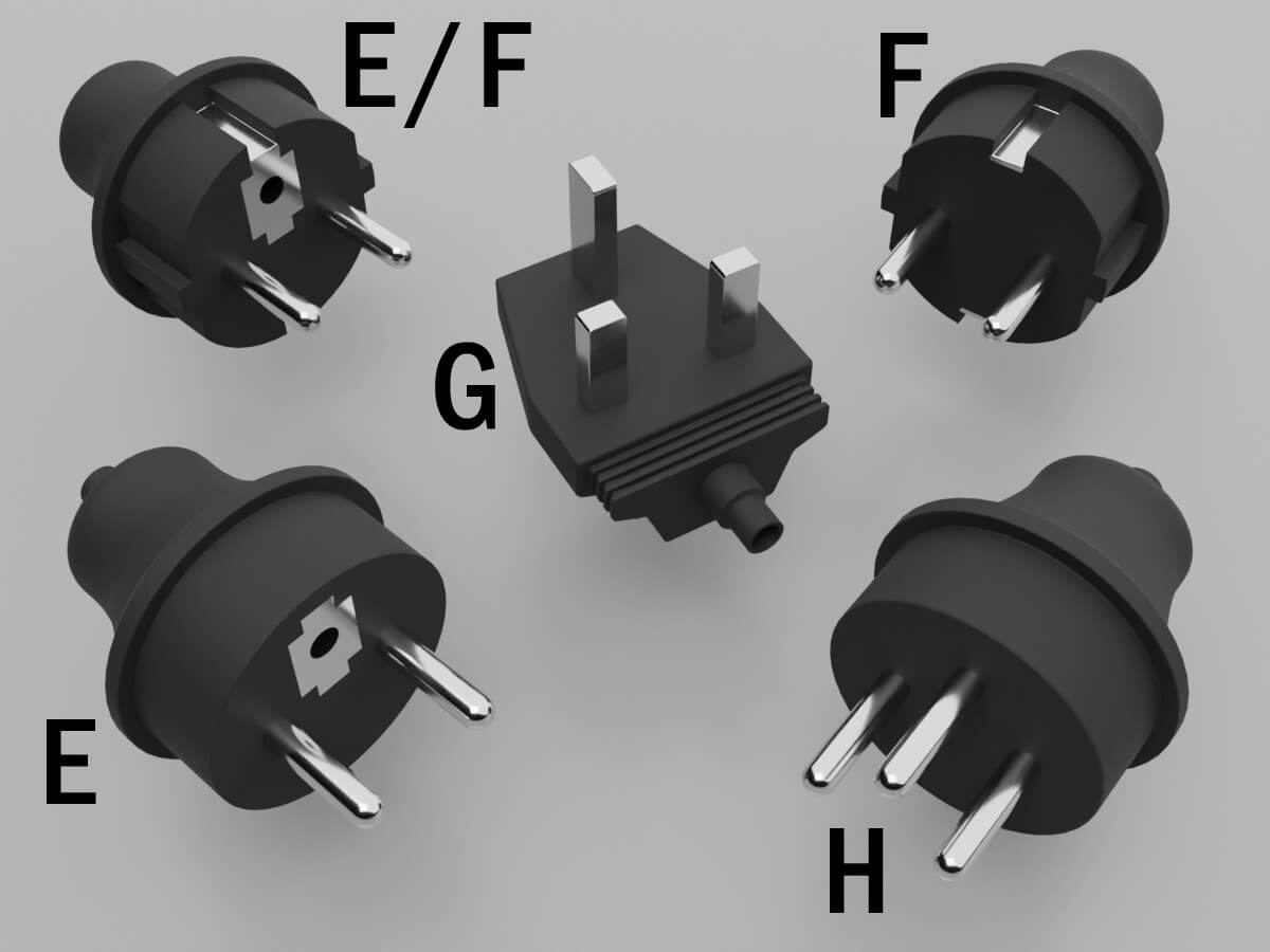 20 Single-Phase Plugs Pack 3D Model by Wh1T3h4Ck5