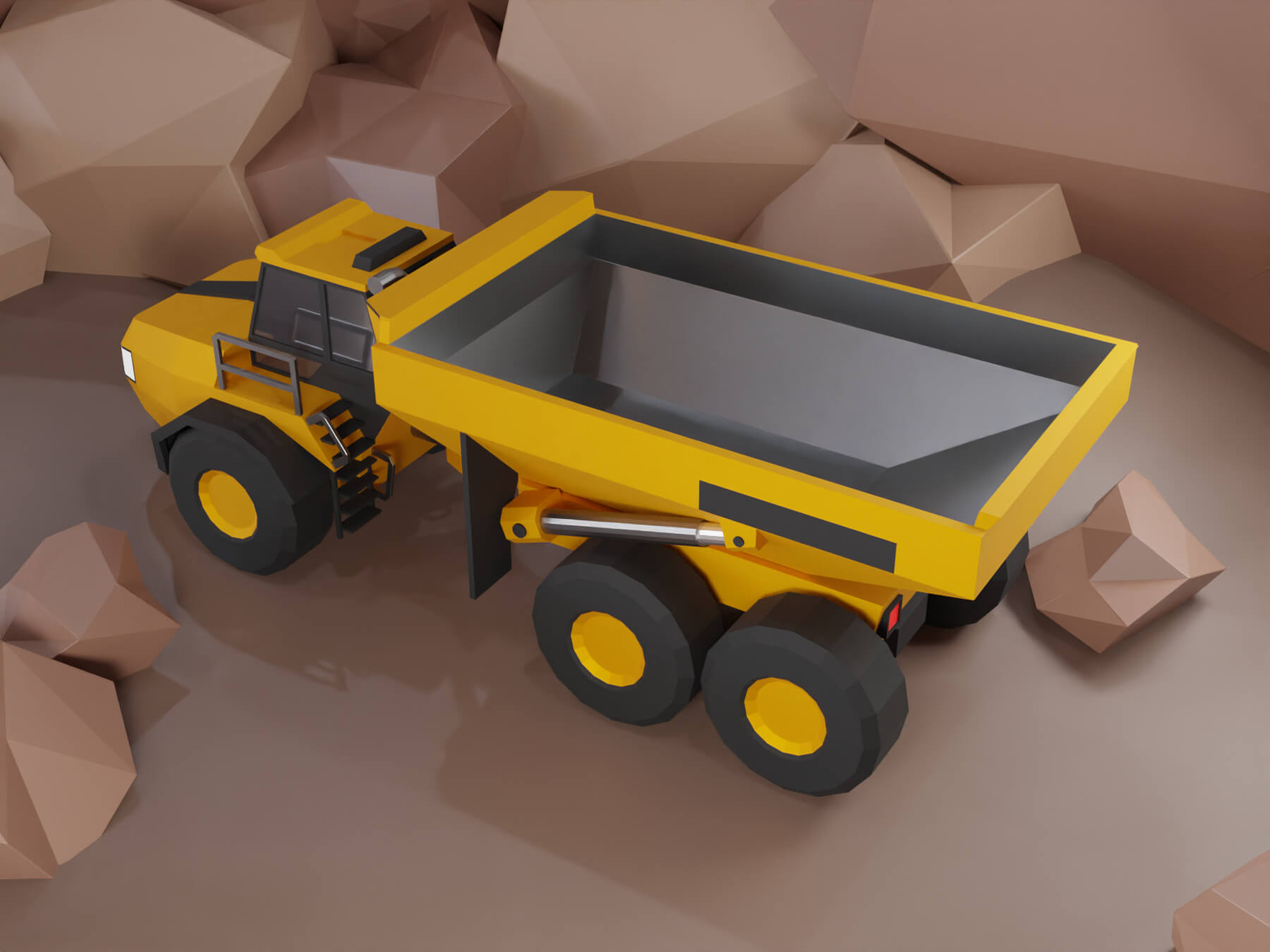 Articulated Hauler - Heavy Vehicle Low-Poly 3D Model by Wh1T3h4Ck5