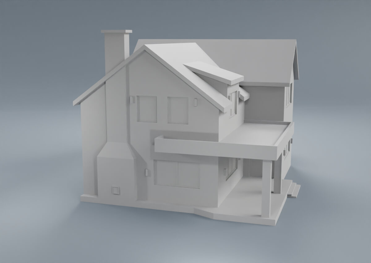 Standard Big House 01 Printable - 3D Model by Wh1T3h4Ck5