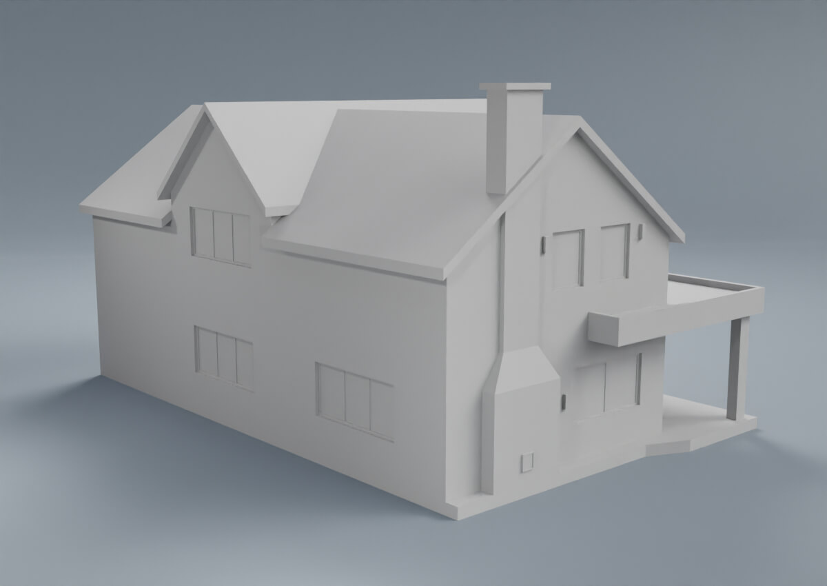 Standard Big House 01 Printable - 3D Model by Wh1T3h4Ck5