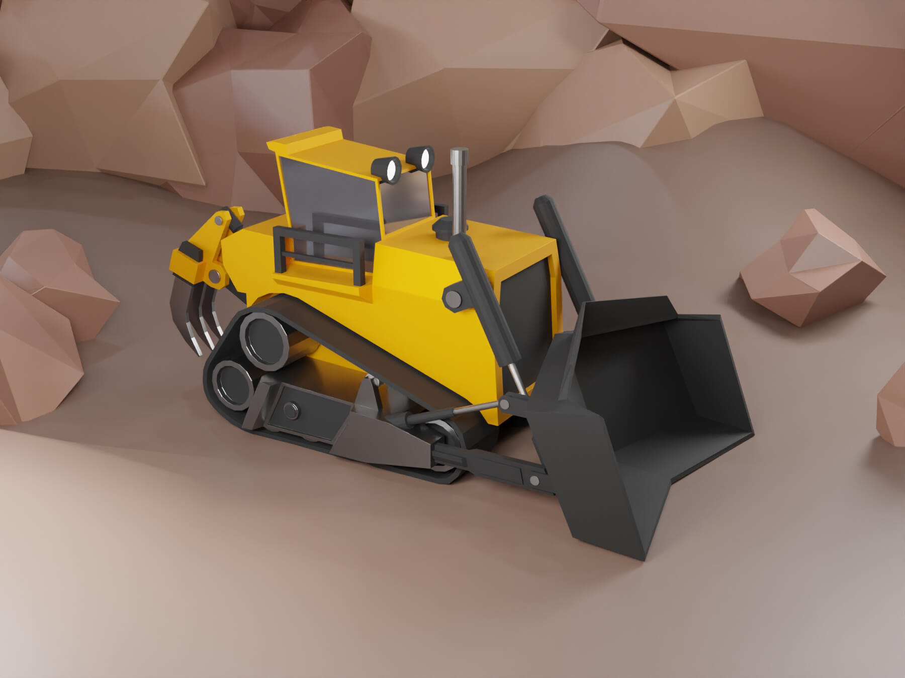 Heavy Machinery Low-Poly Pack 1 by Wh1T3h4Ck5