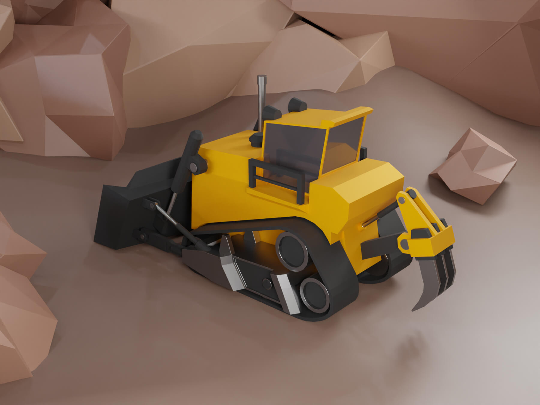 Heavy Machinery Low-Poly Pack 1 by Wh1T3h4Ck5