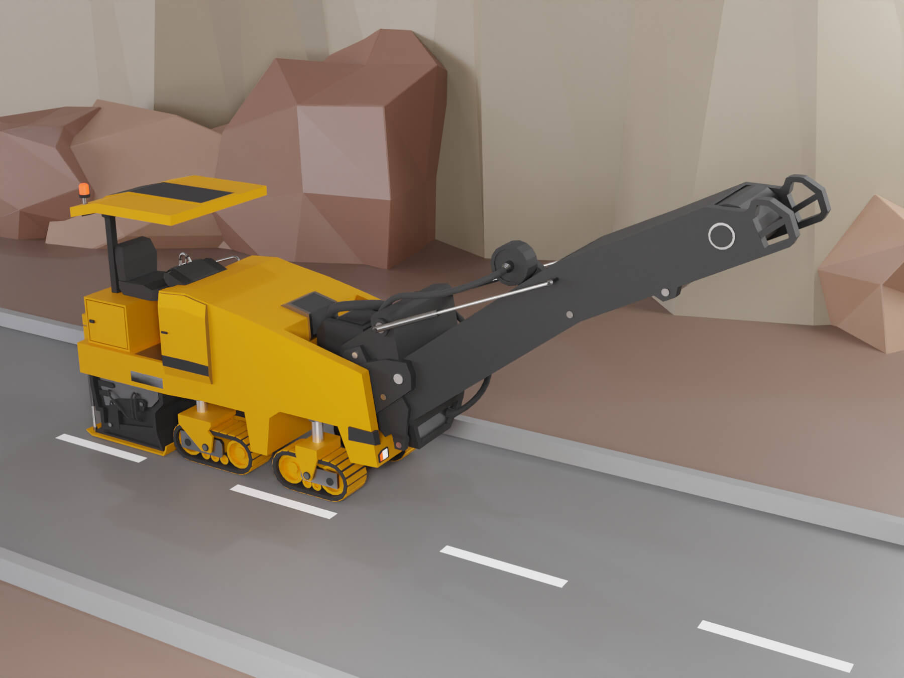 Highway/Road Construction Vehicles - Low-Poly Pack by Wh1T3h4Ck5