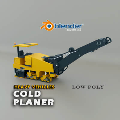 Cold Planer - Heavy Vehicle Low-Poly 3D Model by Wh1T3h4Ck5