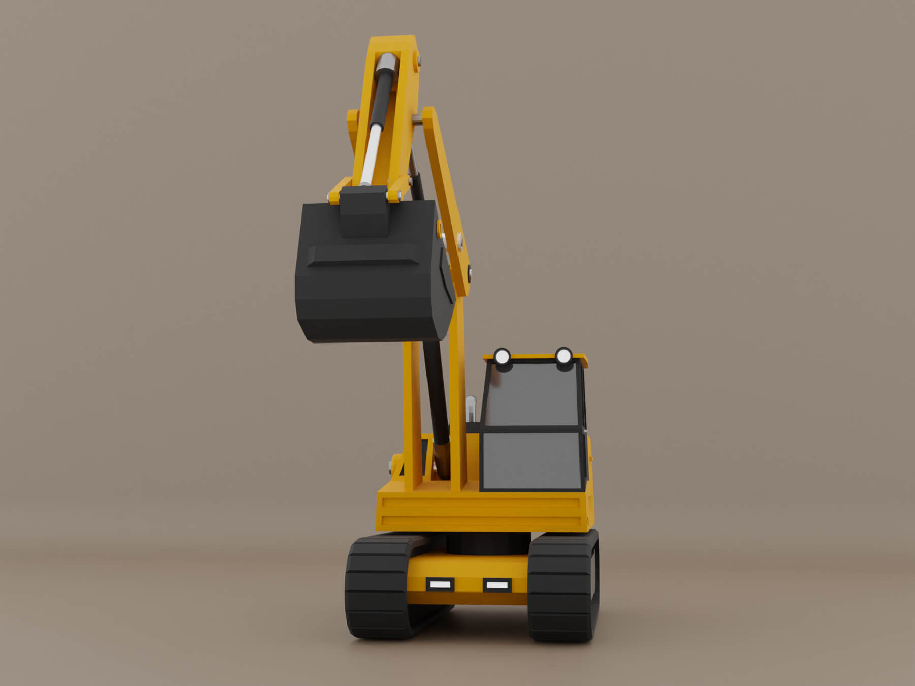 Crawler Excavator - Heavy Vehicle Low-Poly Free 3D Model by Wh1T3h4Ck5