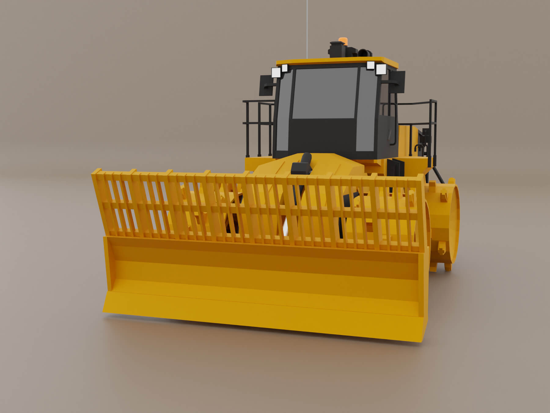 Landfill Compactor - Heavy Vehicle Low-Poly 3D Model by Wh1T3h4Ck5
