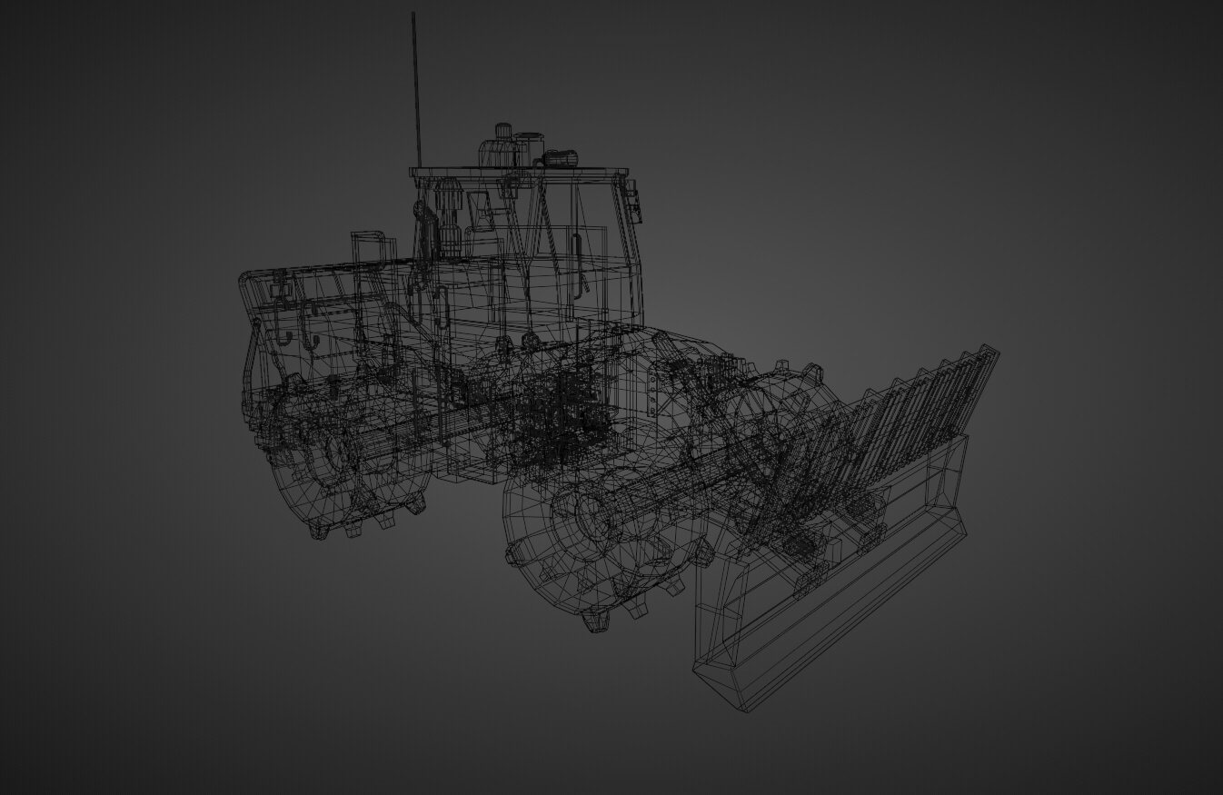 Landfill Compactor - Heavy Vehicle Low-Poly 3D Model by Wh1T3h4Ck5
