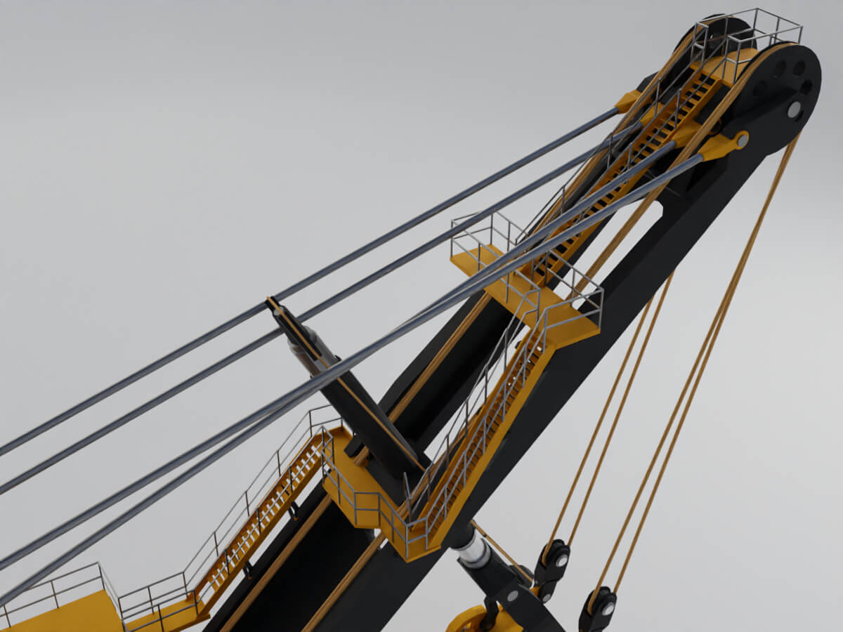 Rope Shovel - Heavy Vehicle Low-Poly 3D Model by Wh1T3h4Ck5