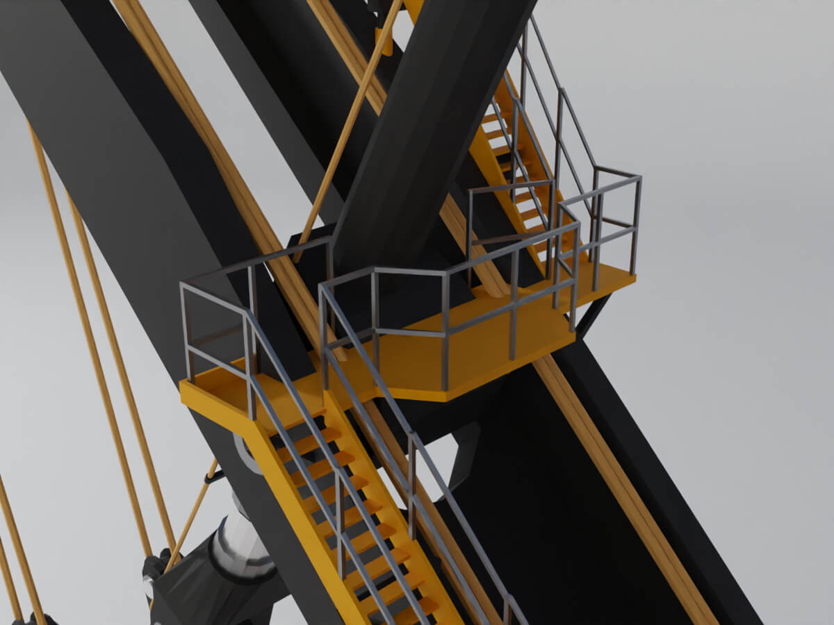 Rope Shovel - Heavy Vehicle Low-Poly 3D Model by Wh1T3h4Ck5