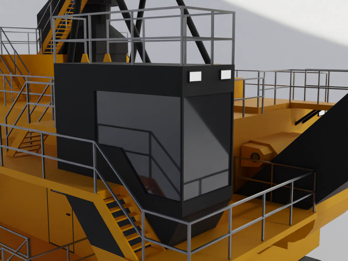 Rope Shovel - Heavy Vehicle Low-Poly 3D Model by Wh1T3h4Ck5