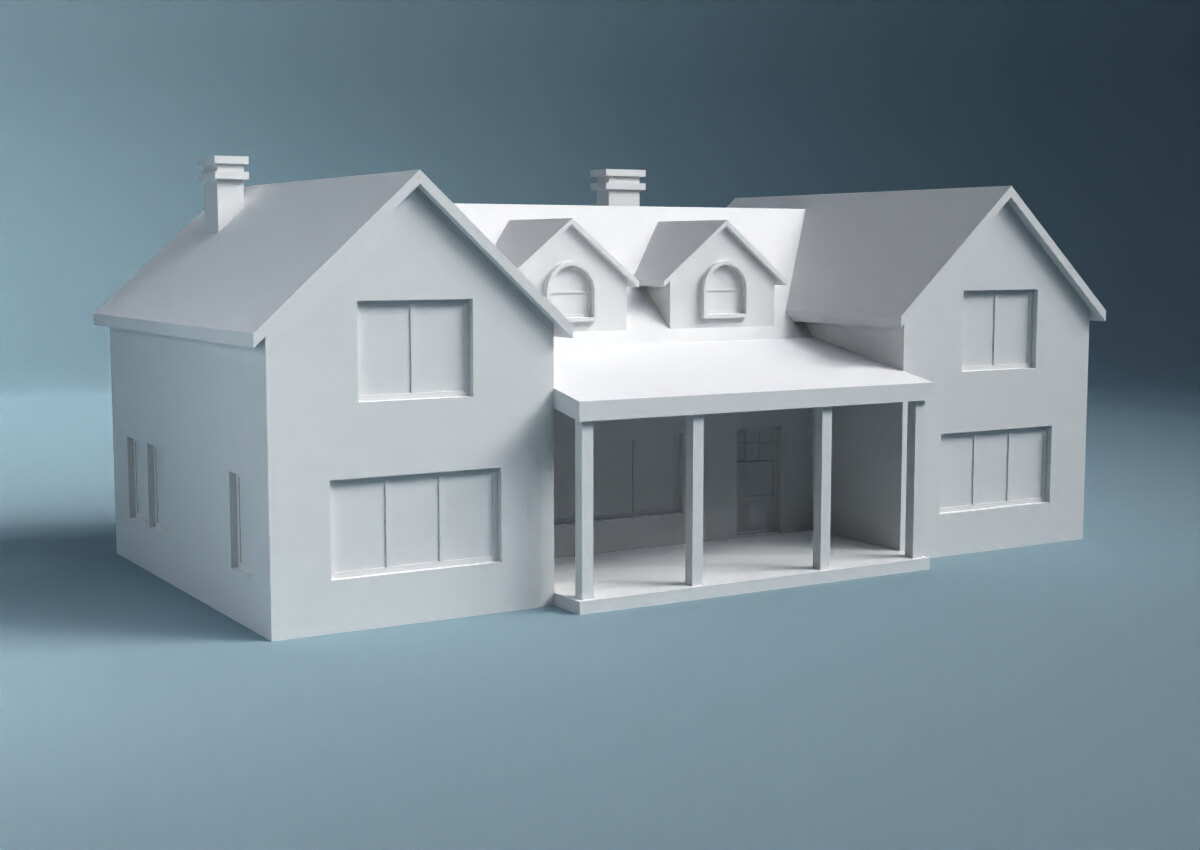 Standard Big House 02 Printable - Free 3D Model by Wh1T3h4Ck5