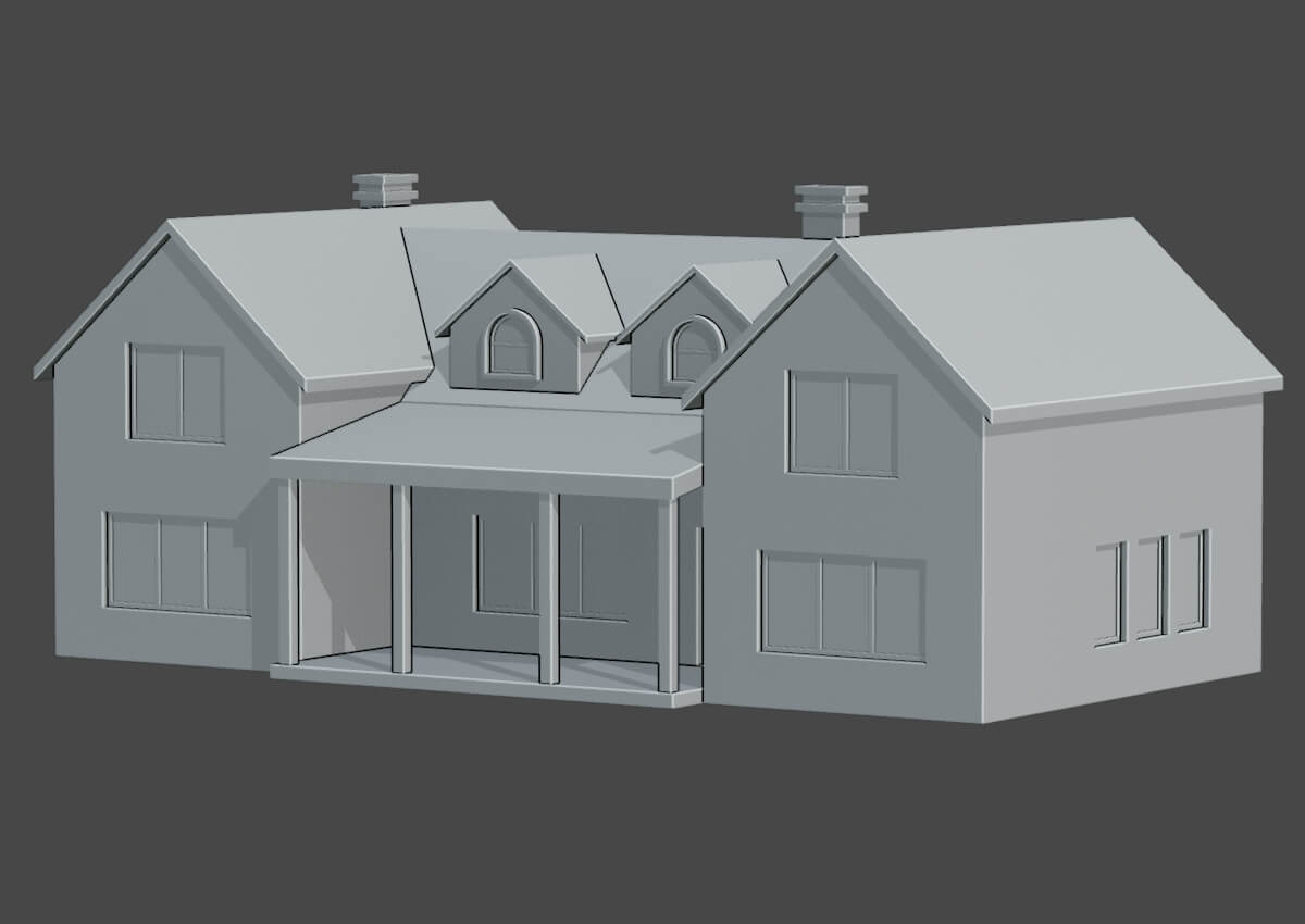 Standard Big House 02 Printable - Free 3D Model by Wh1T3h4Ck5
