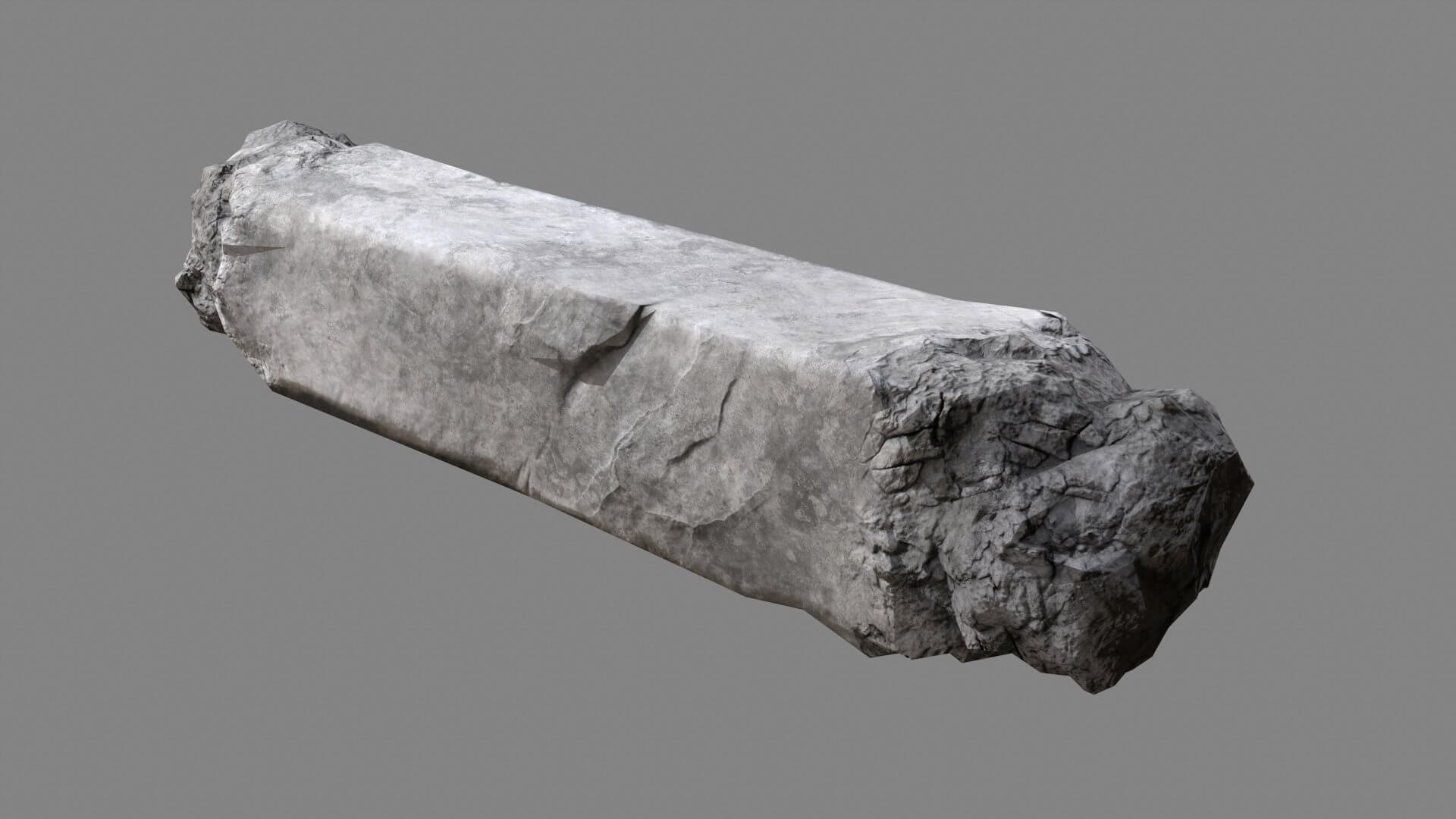 Damaged Concrete Column 01 - 3D Model by whatta