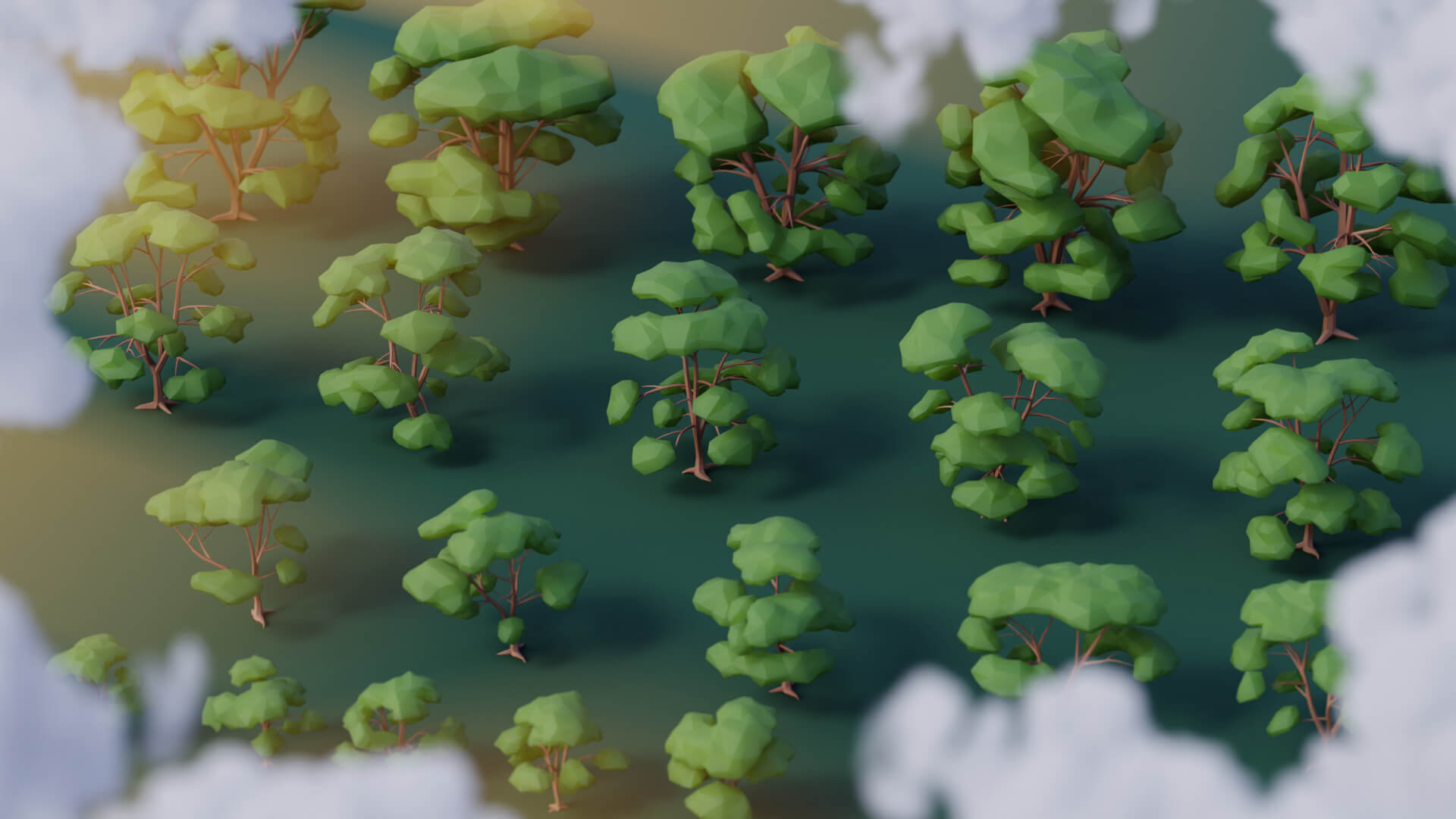 Low Poly Trees - 3D Model by Whitman And Olbert