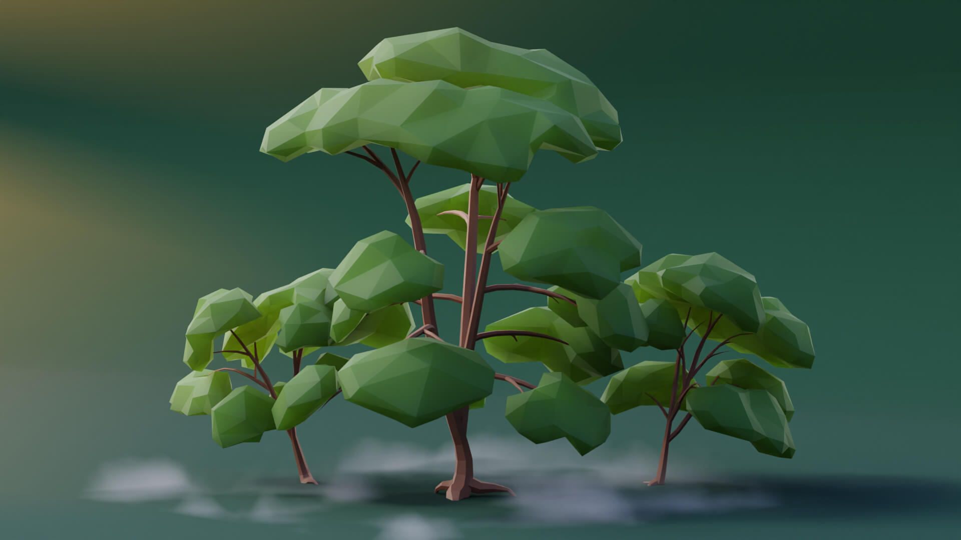 Low Poly Trees - 3D Model by Whitman And Olbert