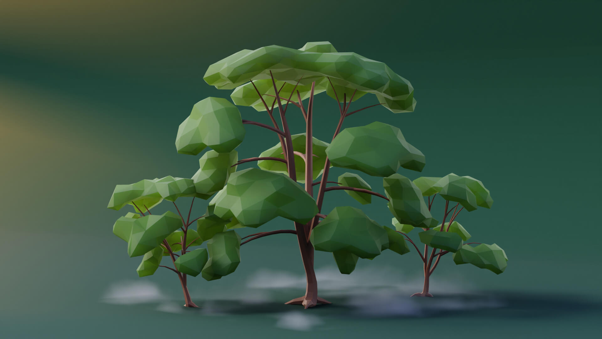 Low Poly Trees - 3D Model by Whitman And Olbert