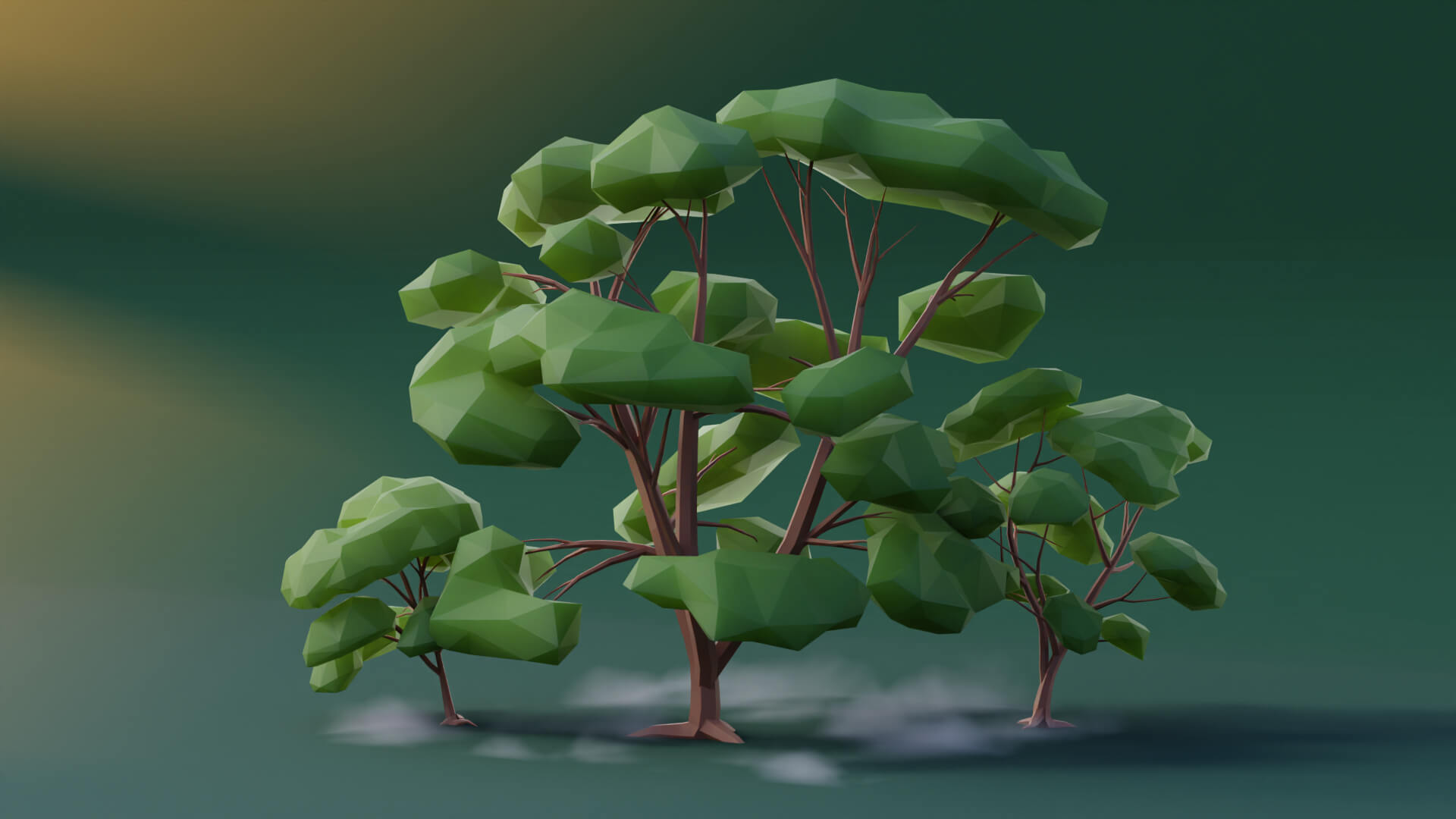 Low Poly Trees - 3D Model by Whitman And Olbert