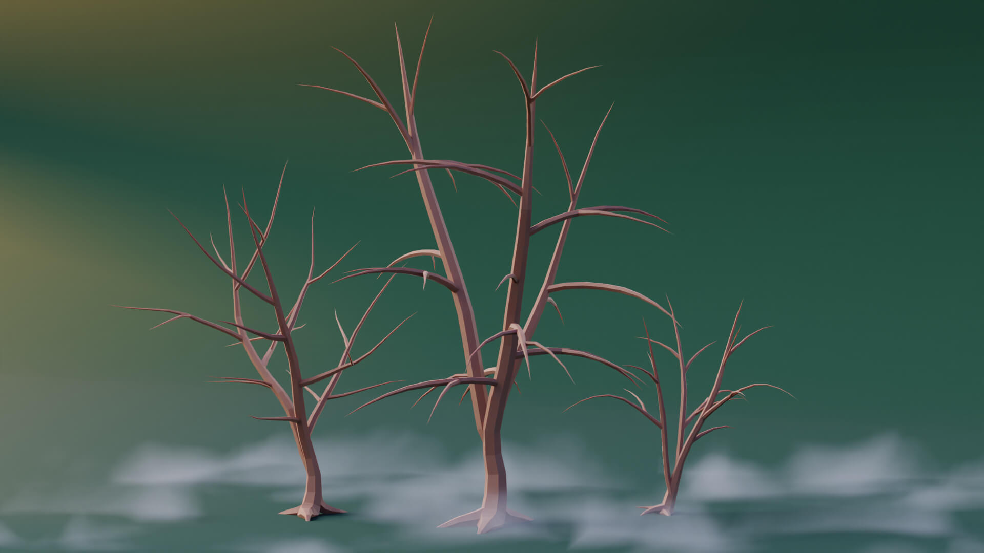 Low Poly Trees - 3D Model by Whitman And Olbert