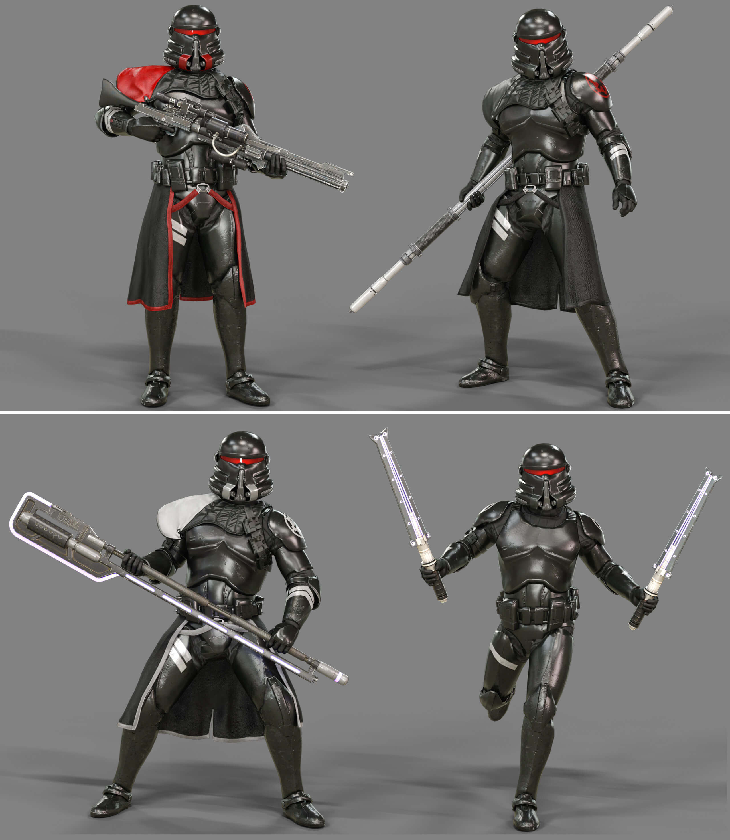 Purge Troopers for G8M + Weapons & Poses - Daz Content by WildGold