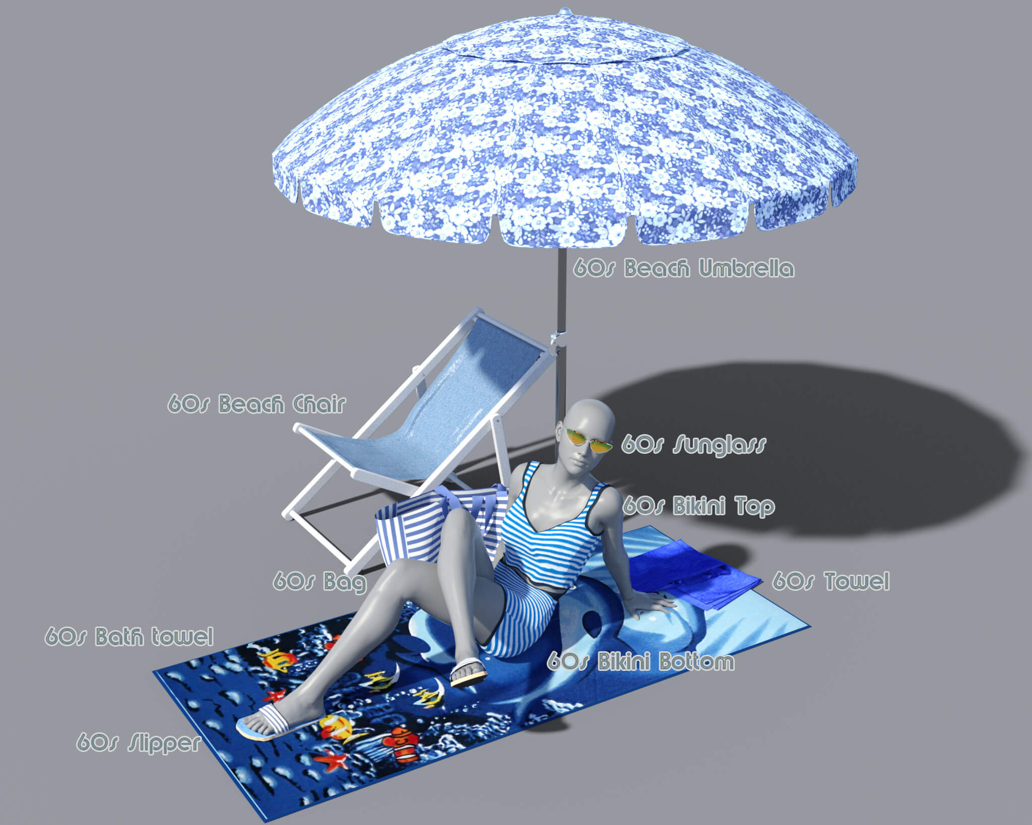 60S Beachware G8F - Daz Content by wildthing