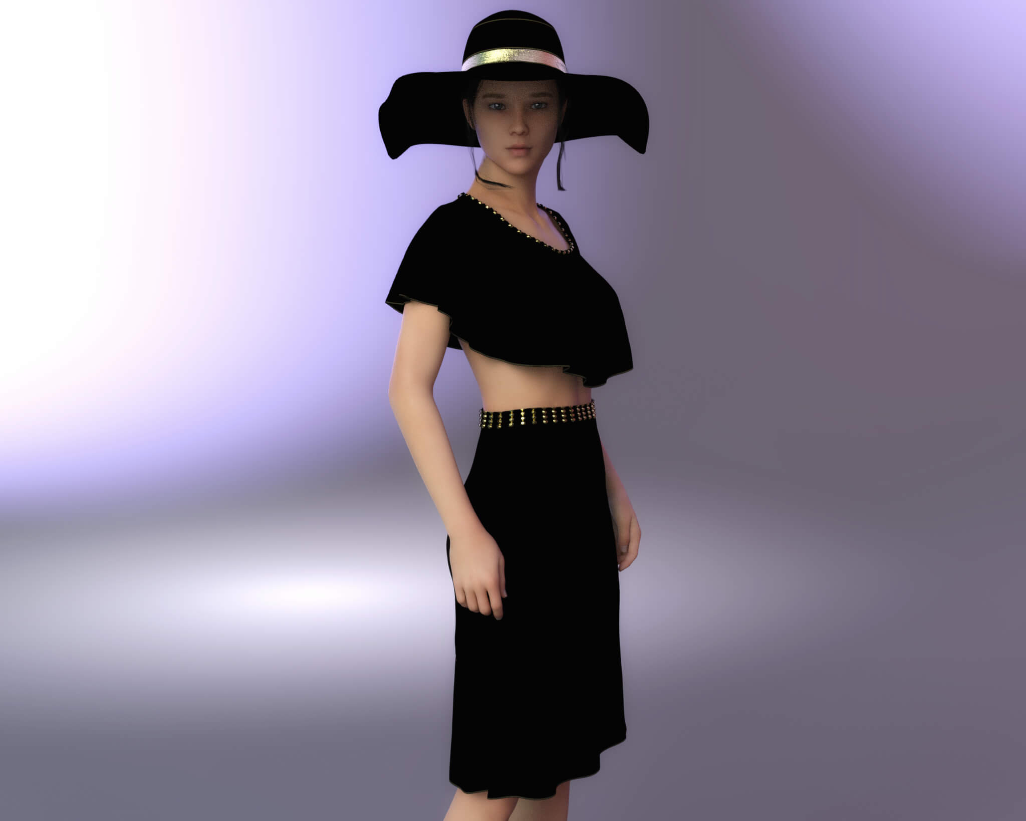 Black Outfit for G8F - Free Daz Content by wildthing