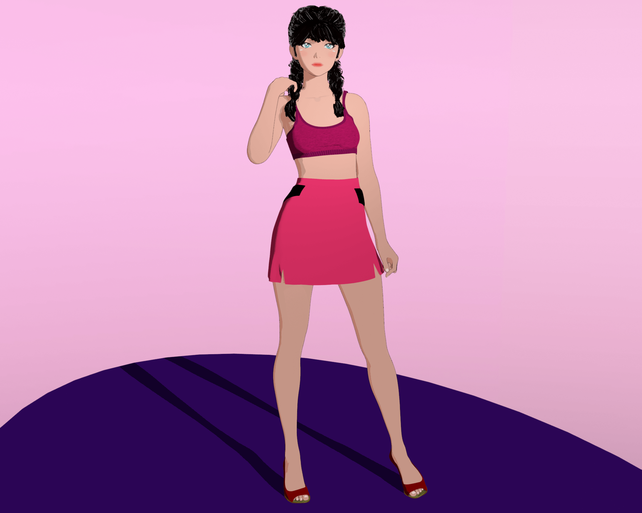 WT Melanie G9F Anime 3D Render, Digital Art by wildthing