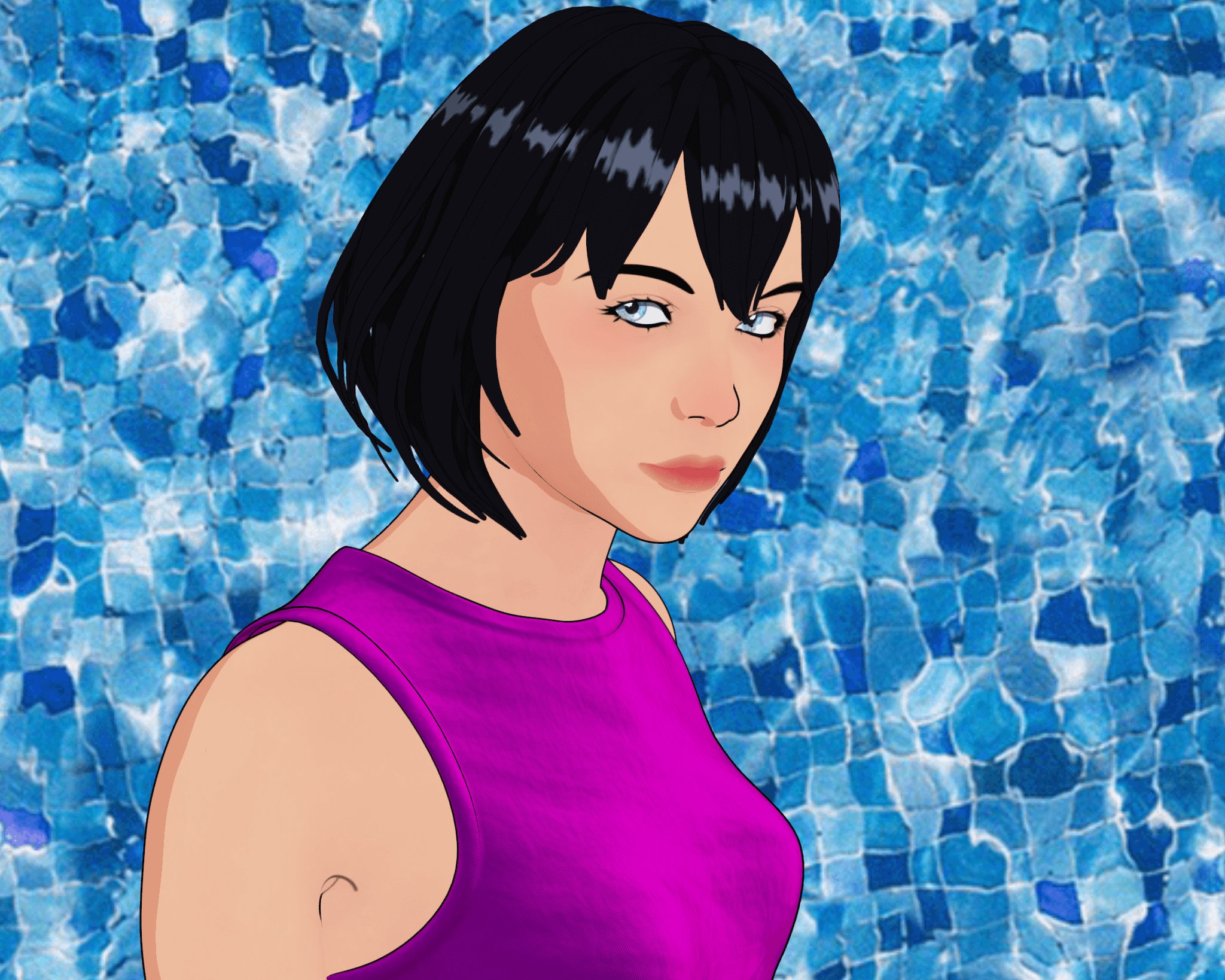 WT Verena G9 Anime Feminine 3D Render, Digital Art by wildthing