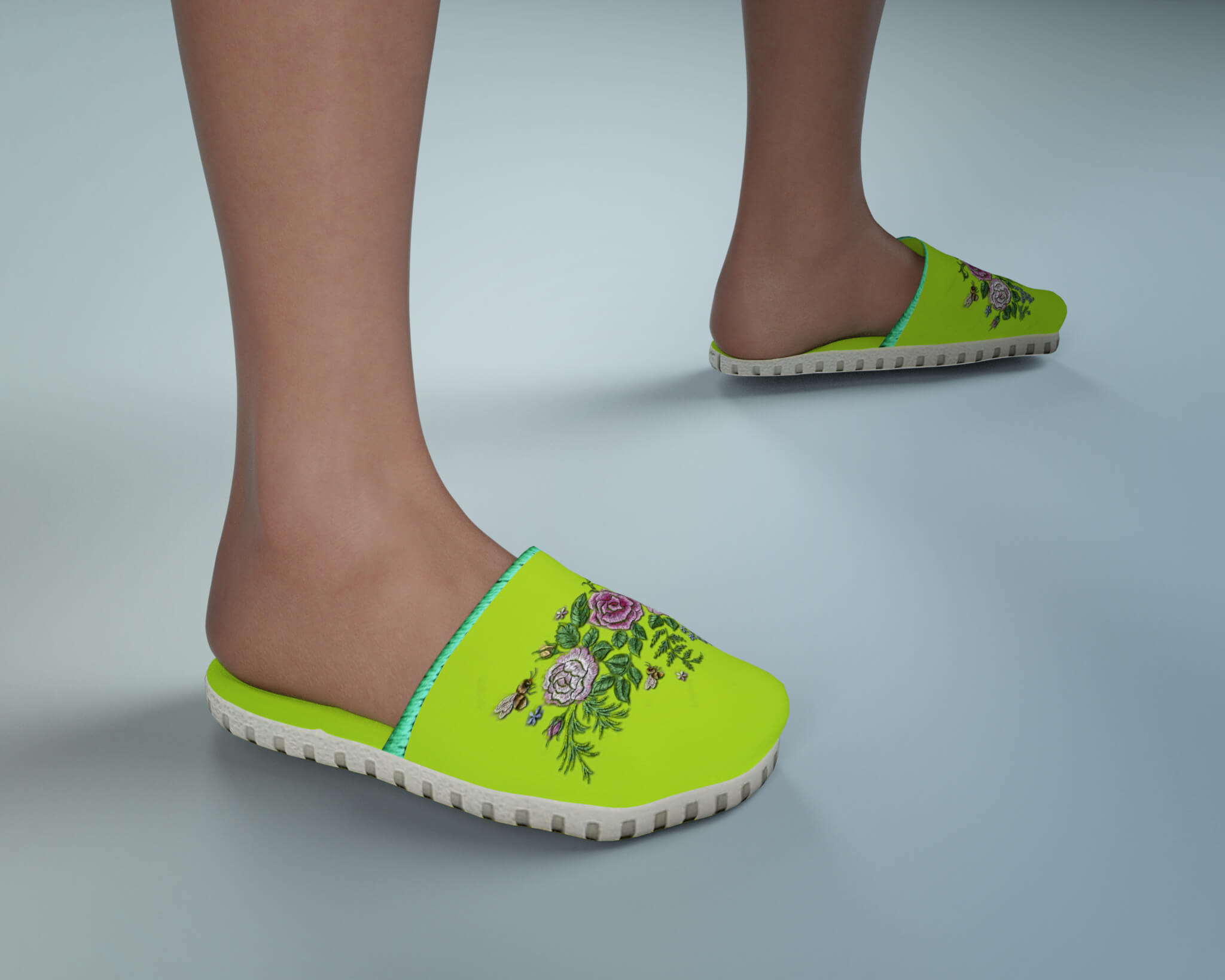 Green Maiden Dress G8F - Daz Content by wildthing