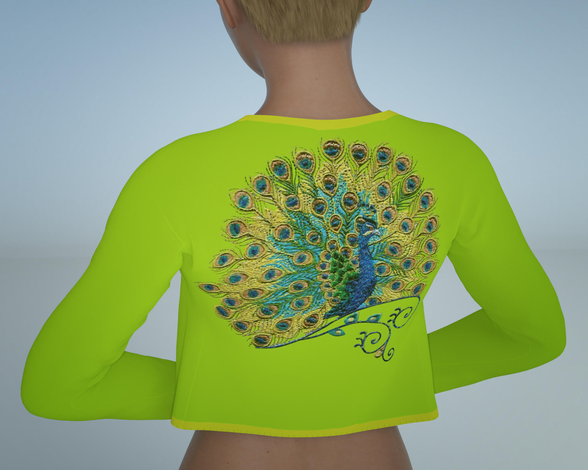 Green Maiden Dress G8F - Daz Content by wildthing