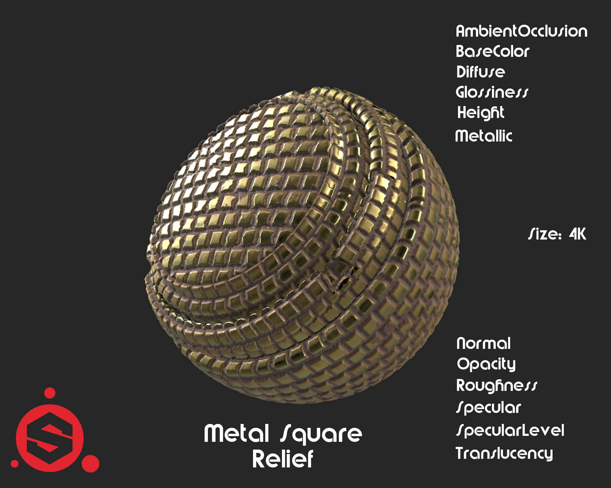 Metal Square Relief - 3D Texture by wildthing