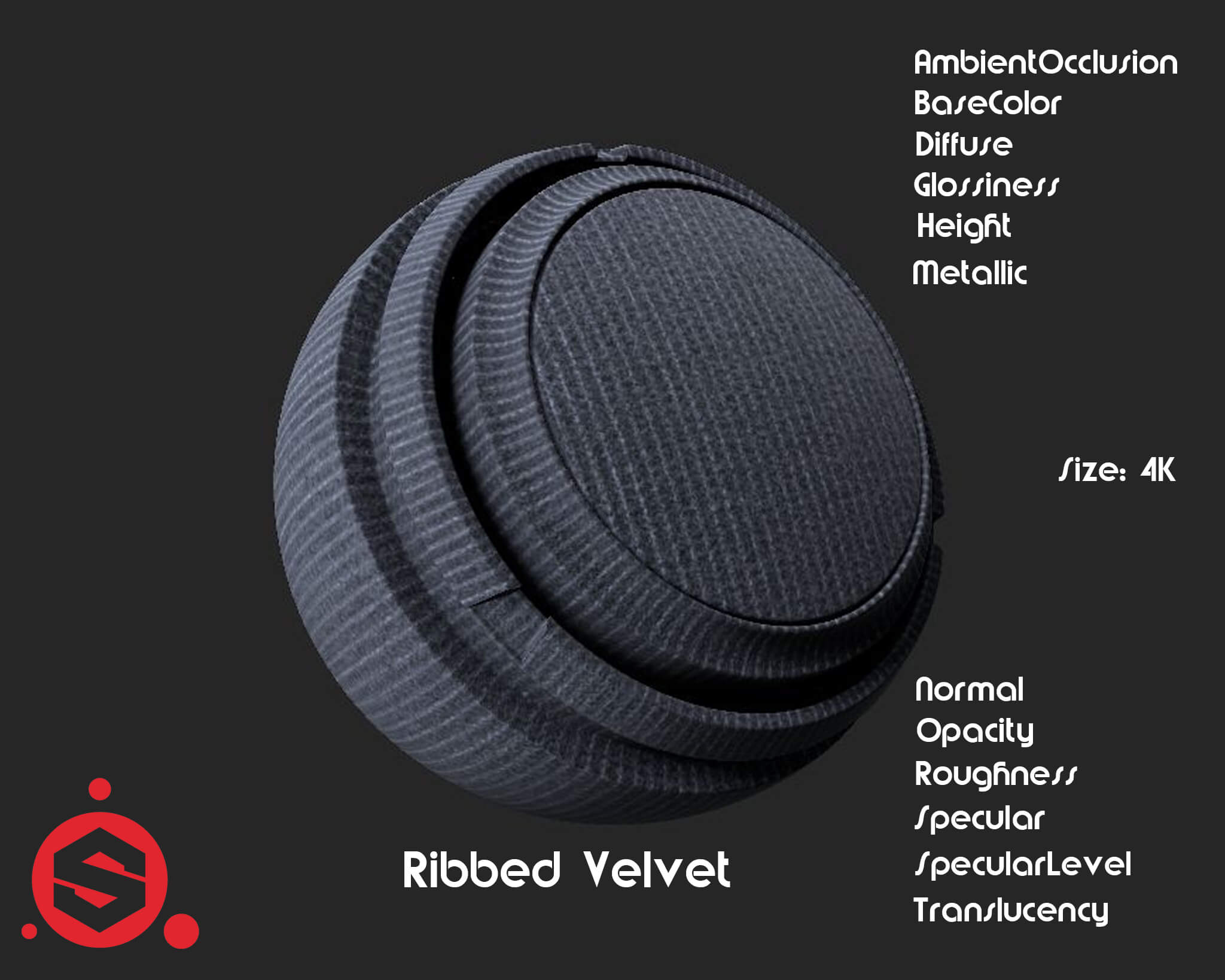 Ribbed Velvet Material - 3D Texture by wildthing