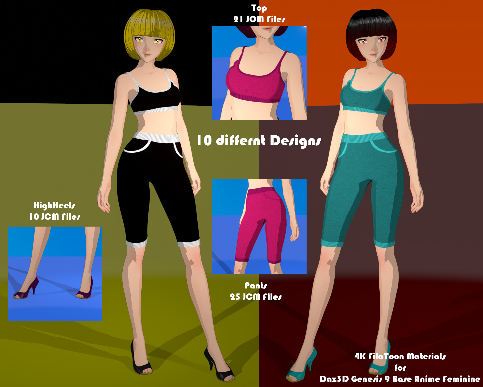 WT Casual Dress for G9F Anime - Daz Content by wildthing