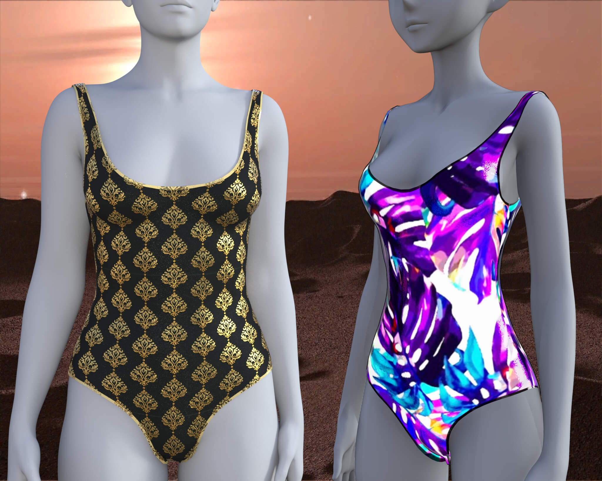 WT Toon Bathing Suit G9F - Daz Content by wildthing