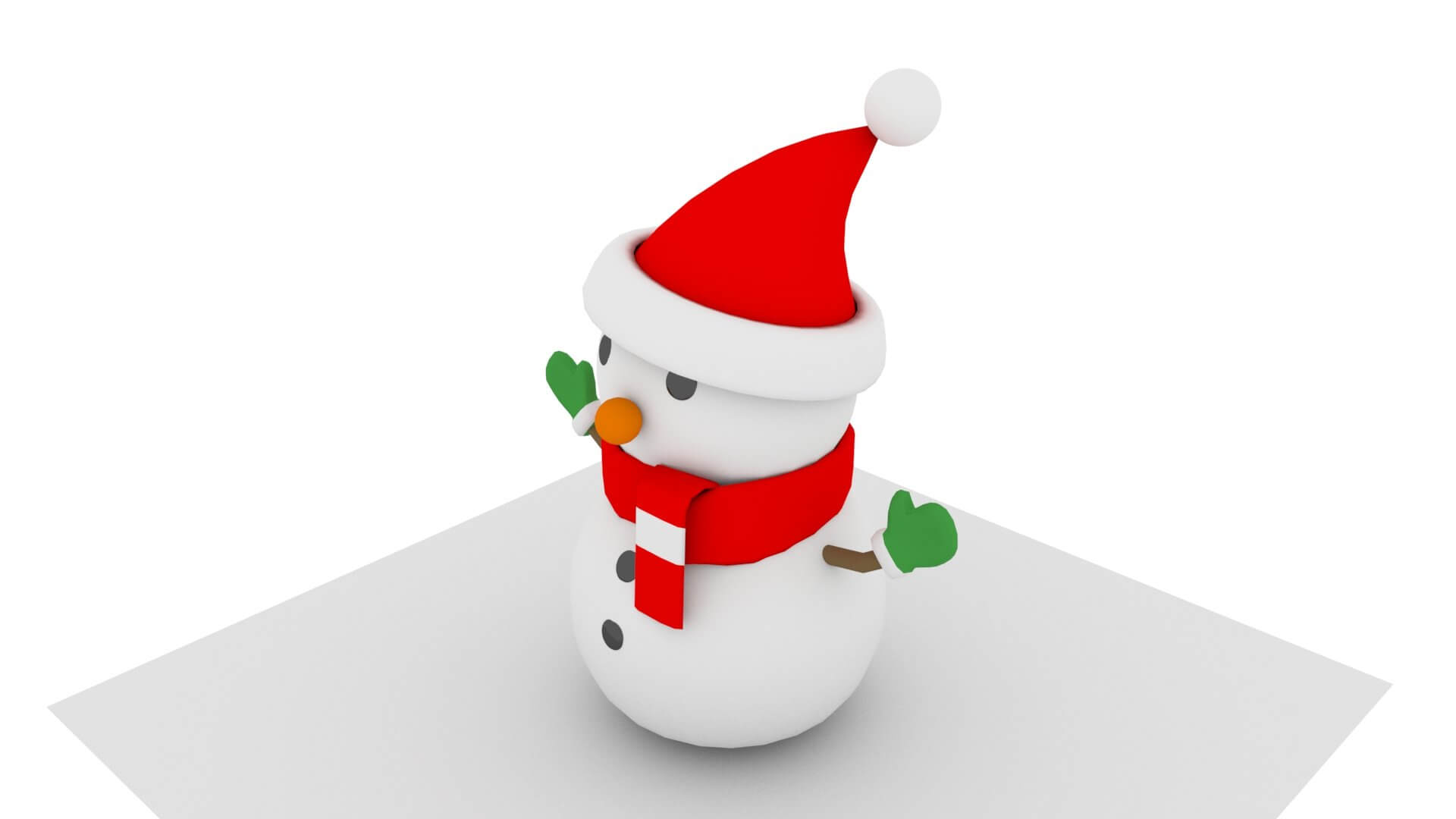 Snowman - 3D Model by WilliamJ