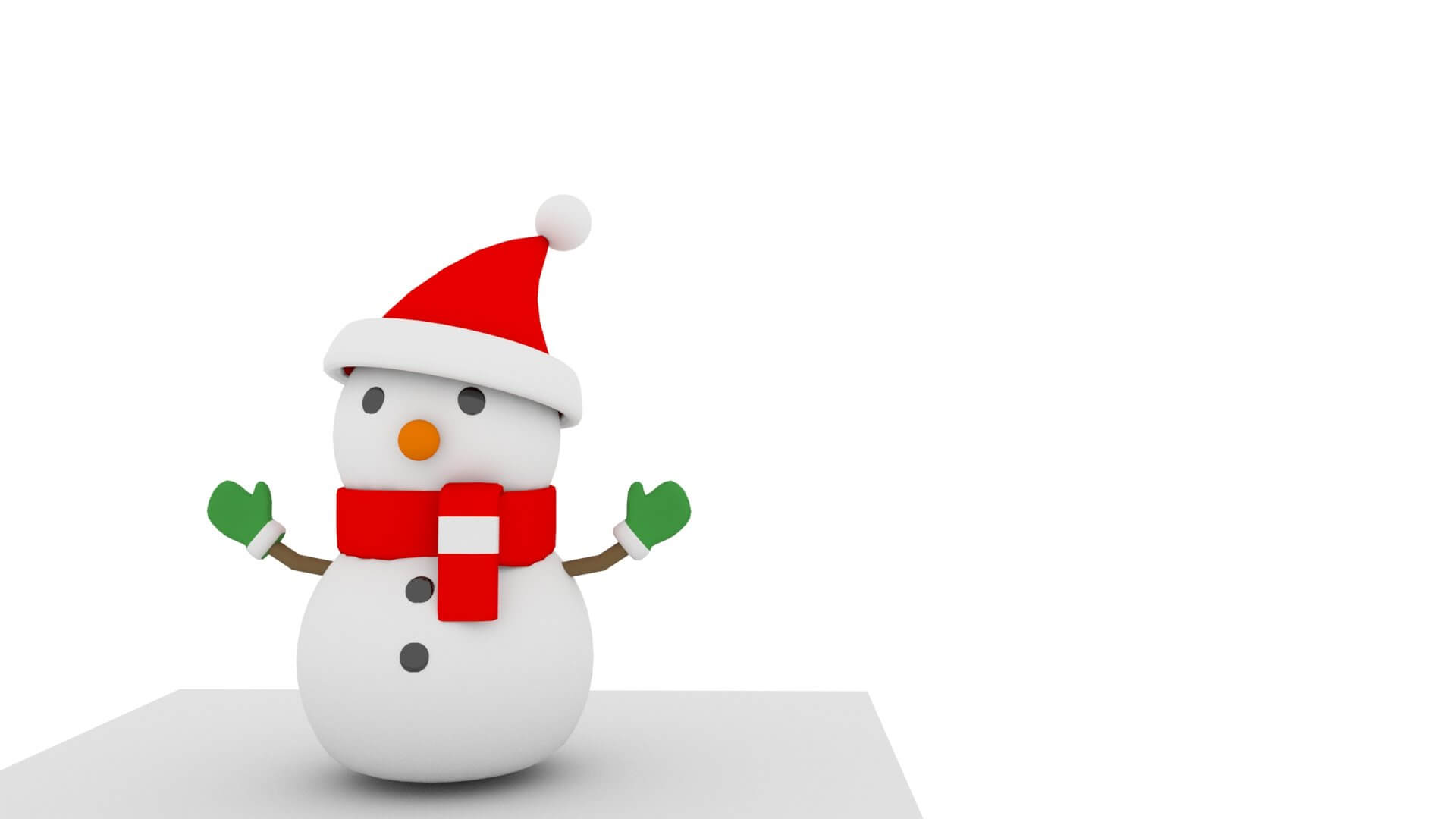 Snowman - 3D Model by WilliamJ