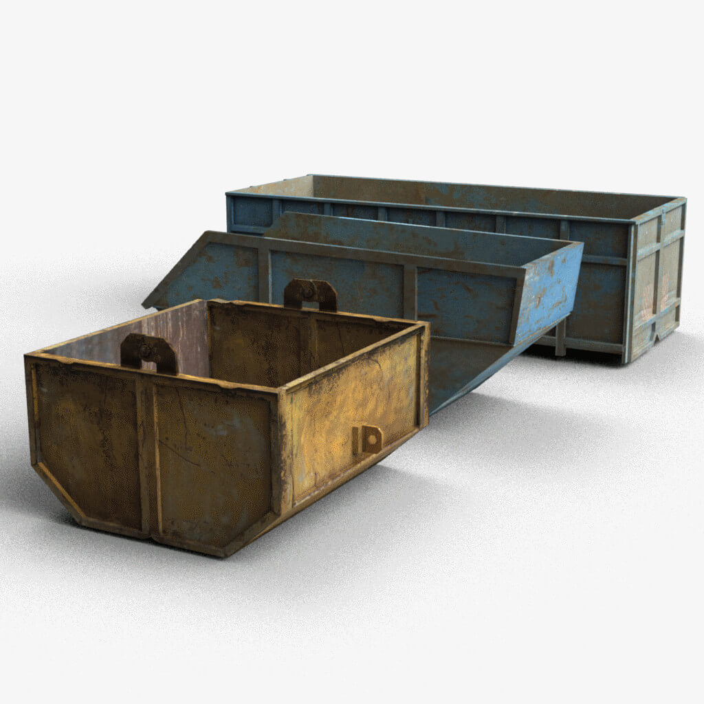Trash Containers - 3D Model by Wing13