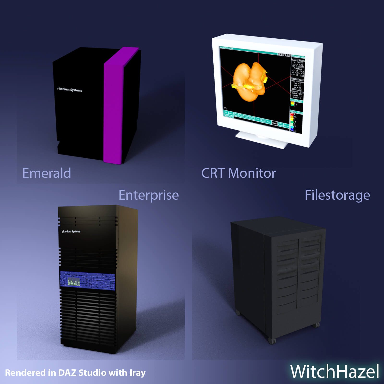 Big Irons, The Supercomputers of Yesteryear - Daz Content by WitchHazel