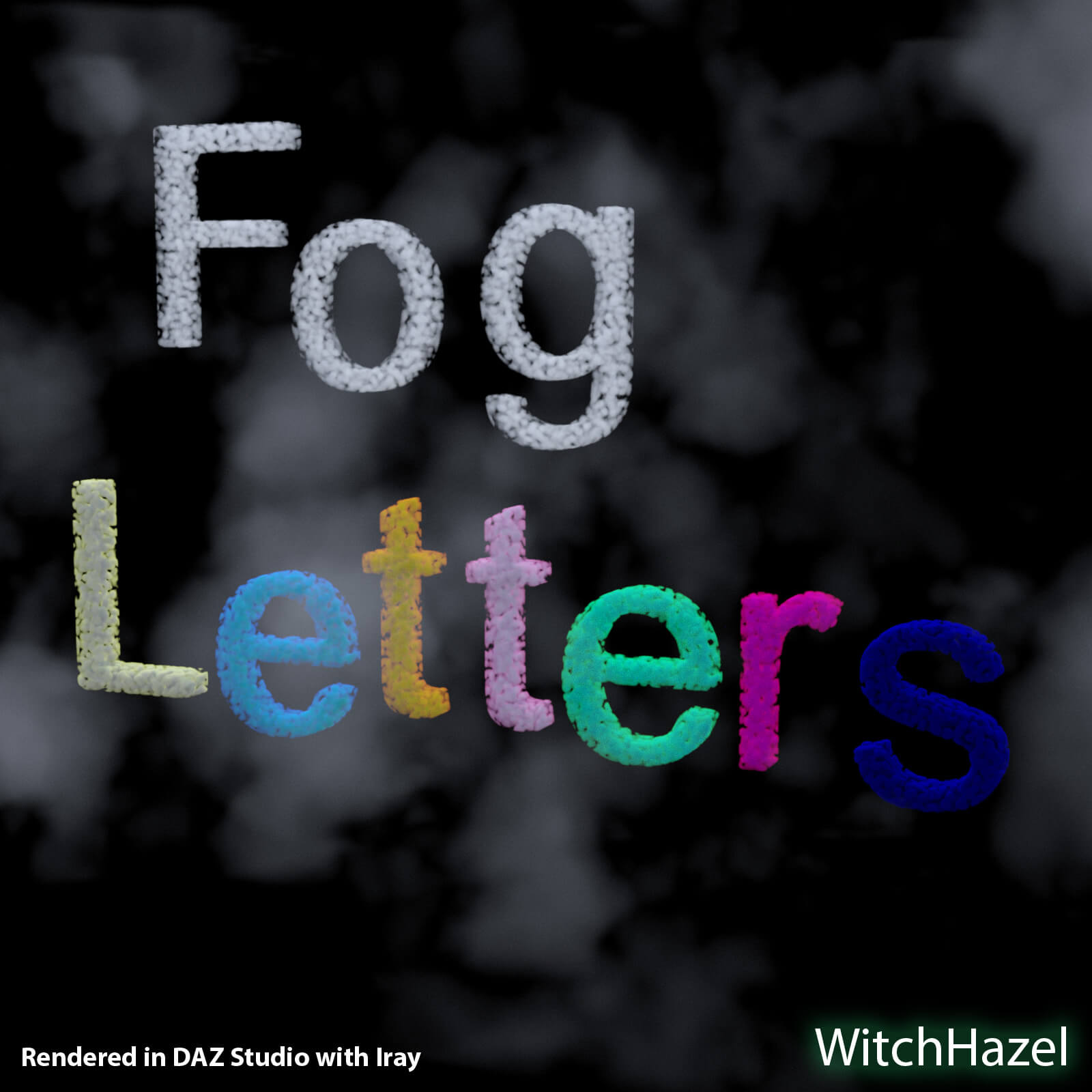 Fog Letters 1 - Daz Content by WitchHazel