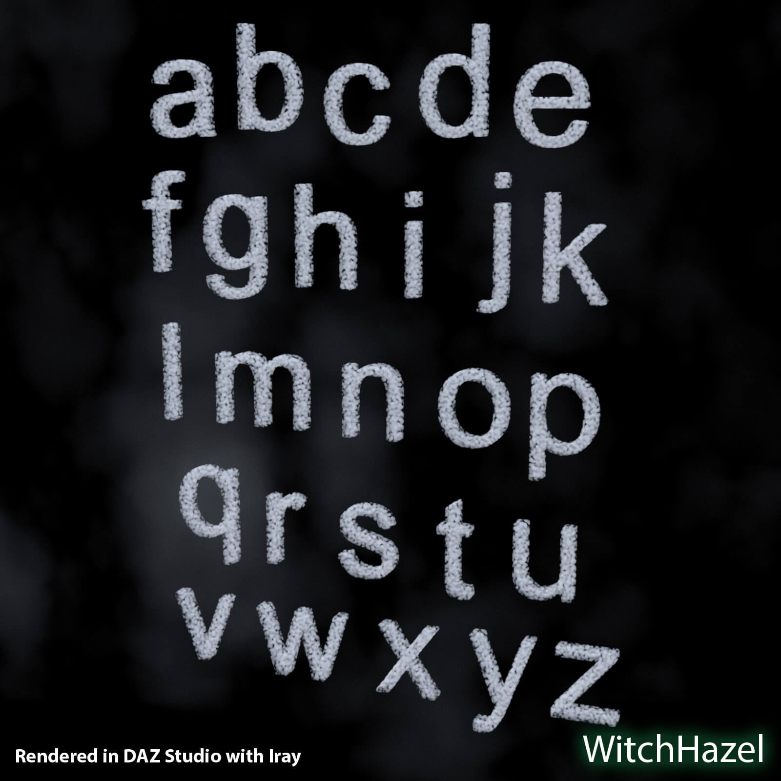 Fog Letters 1 - Daz Content by WitchHazel