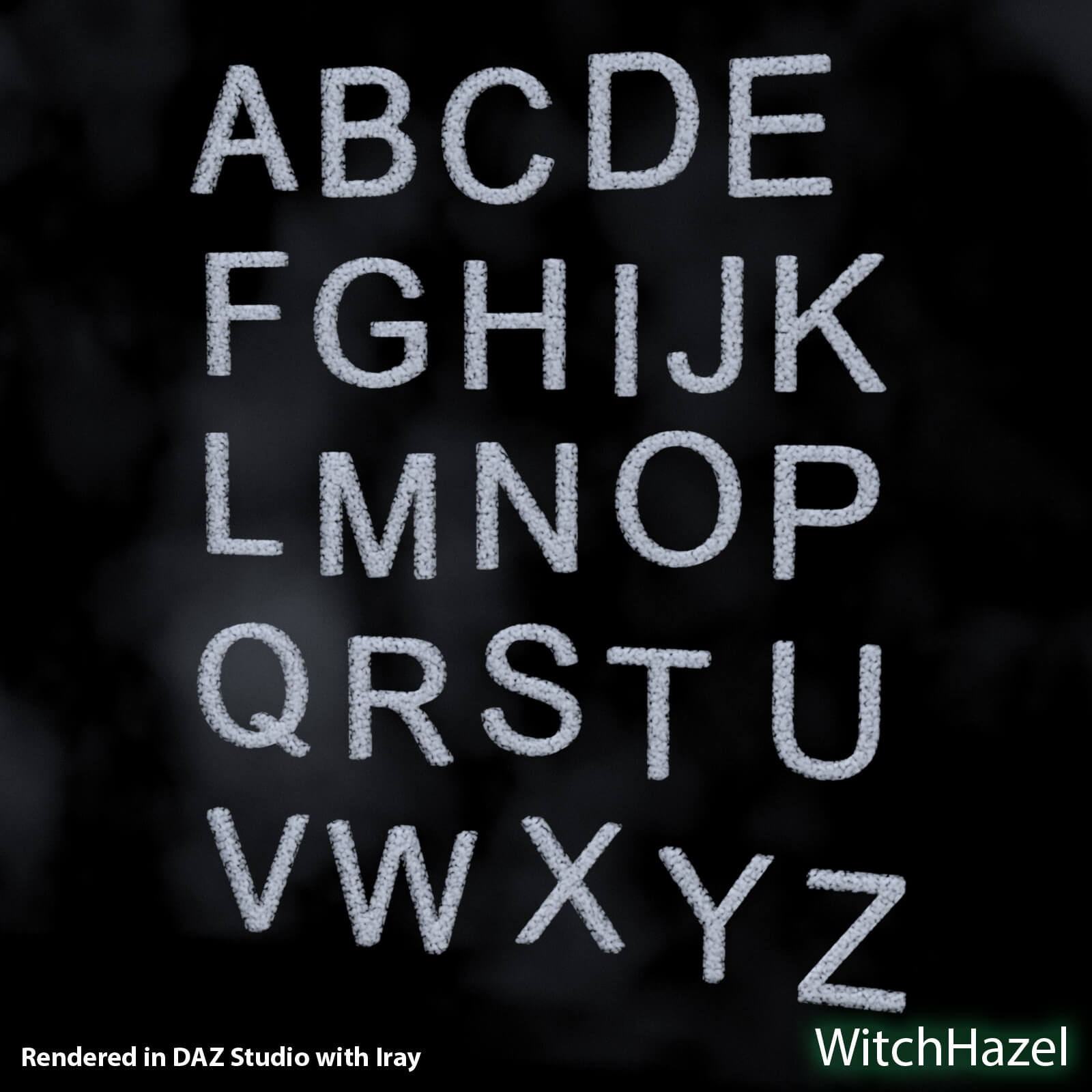 Fog Letters 1 - Daz Content by WitchHazel