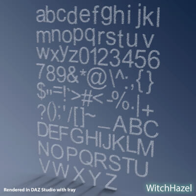Fog Letters 1 - Daz Content by WitchHazel