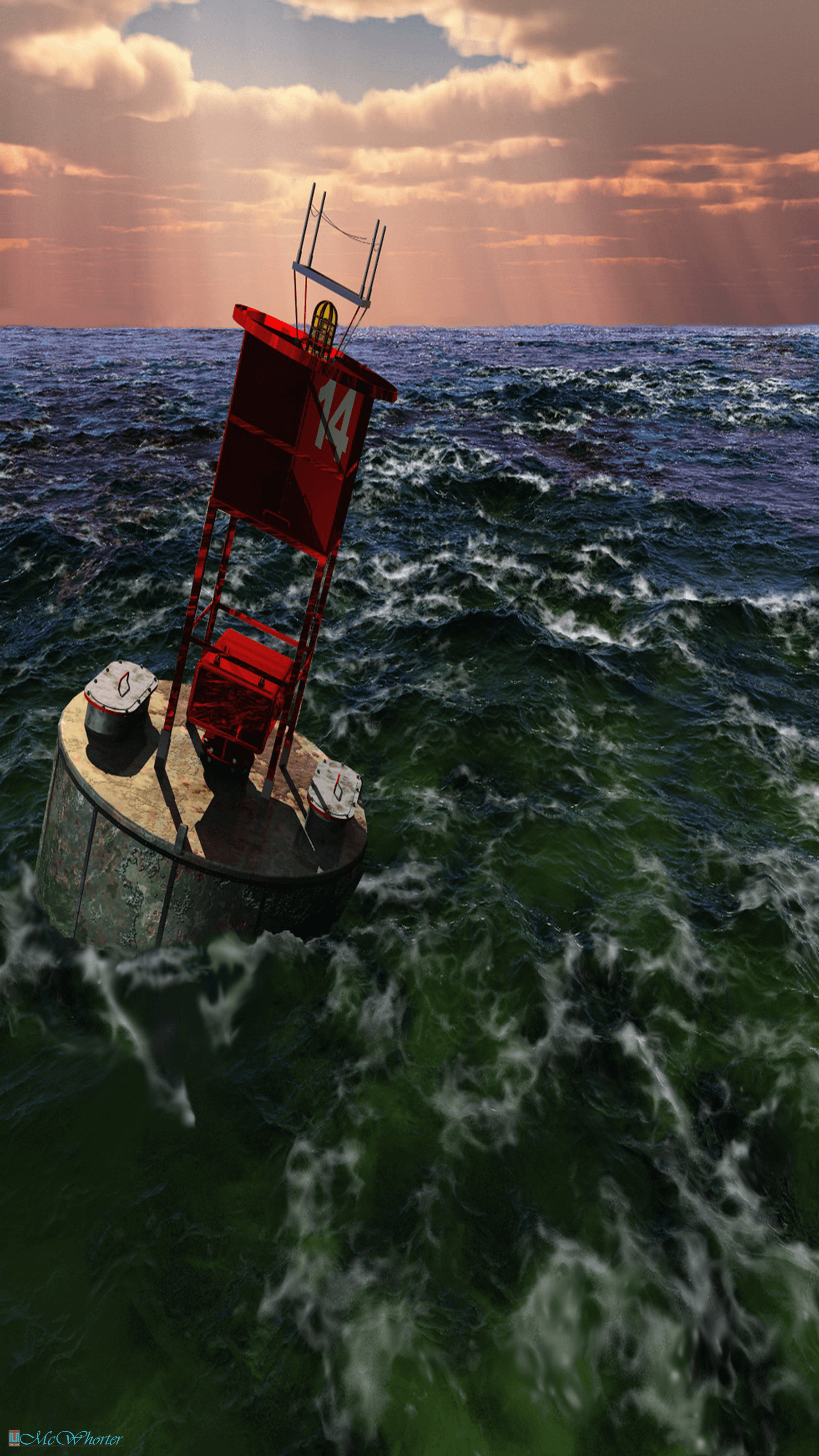 Buoy 14 3D Render, Digital Art by wmcwhorter