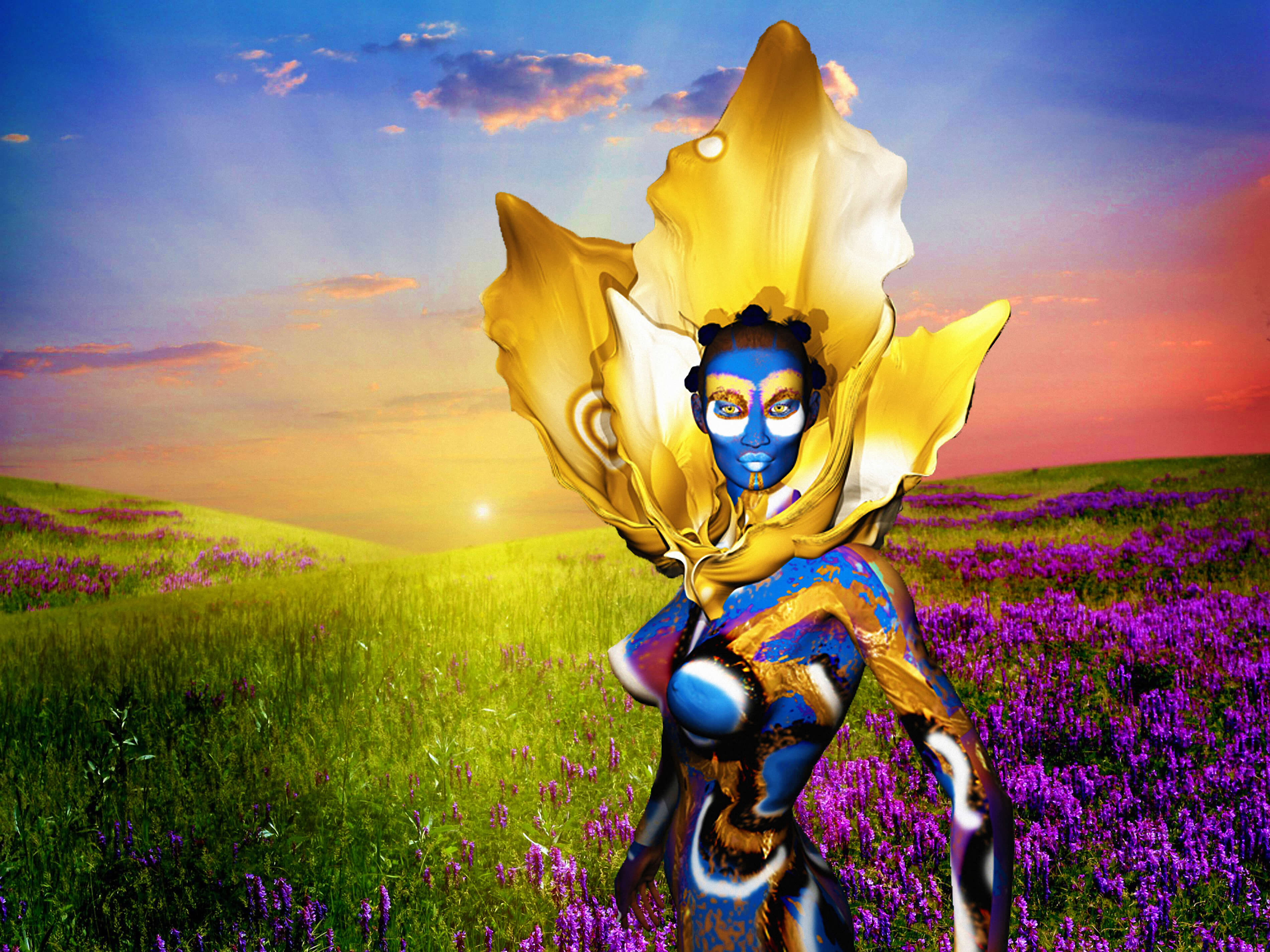 Flowers (Spotted Lily) 3D Render, Digital Art by wmcwhorter