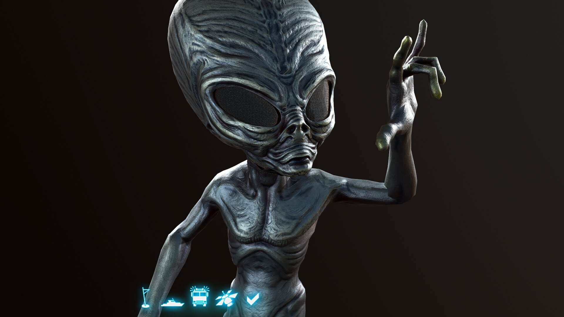 Alien Gray - 3D Model by Wofka