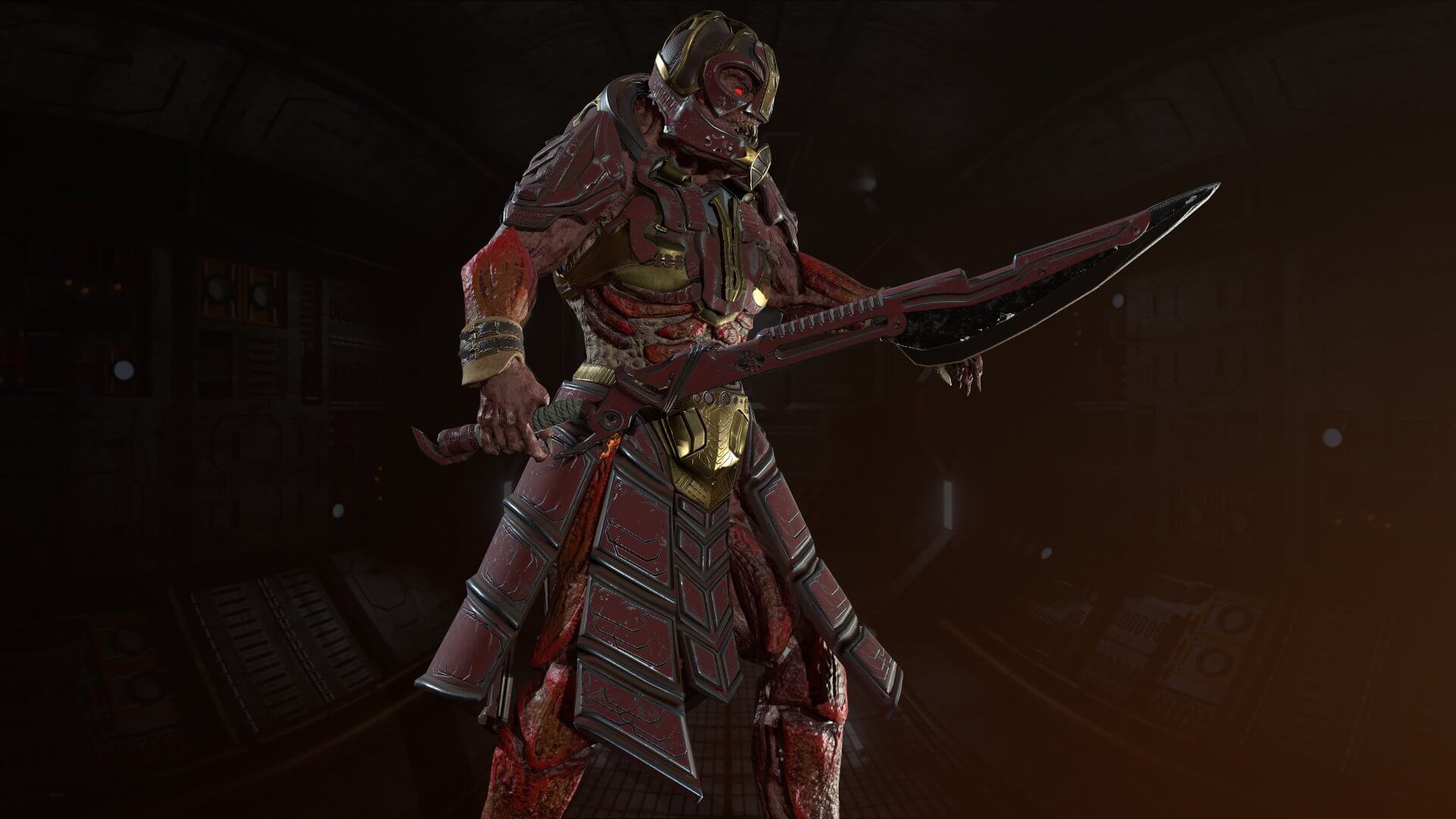 Hellish Warrior in Armor - 3D Model by Wofka