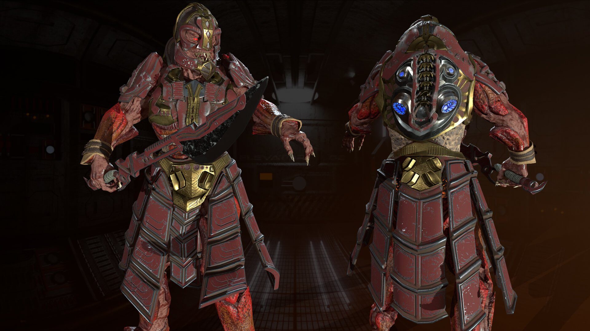 Hellish Warrior in Armor - 3D Model by Wofka