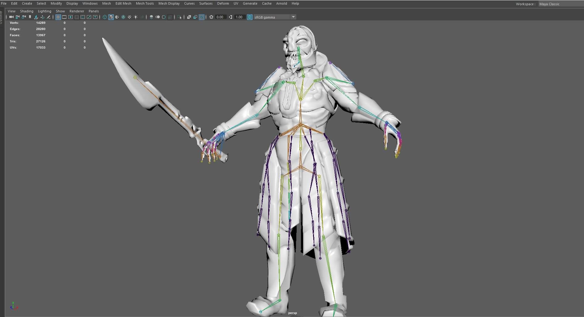 Hellish Warrior in Armor - 3D Model by Wofka