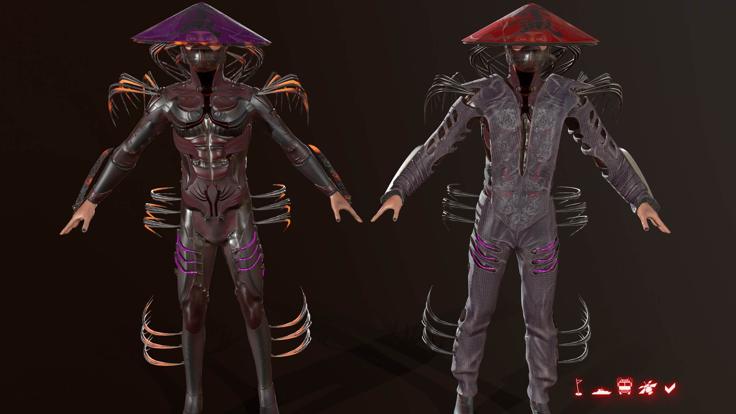 Makkoto Cyber Ninja - Free 3D Model by Wofka